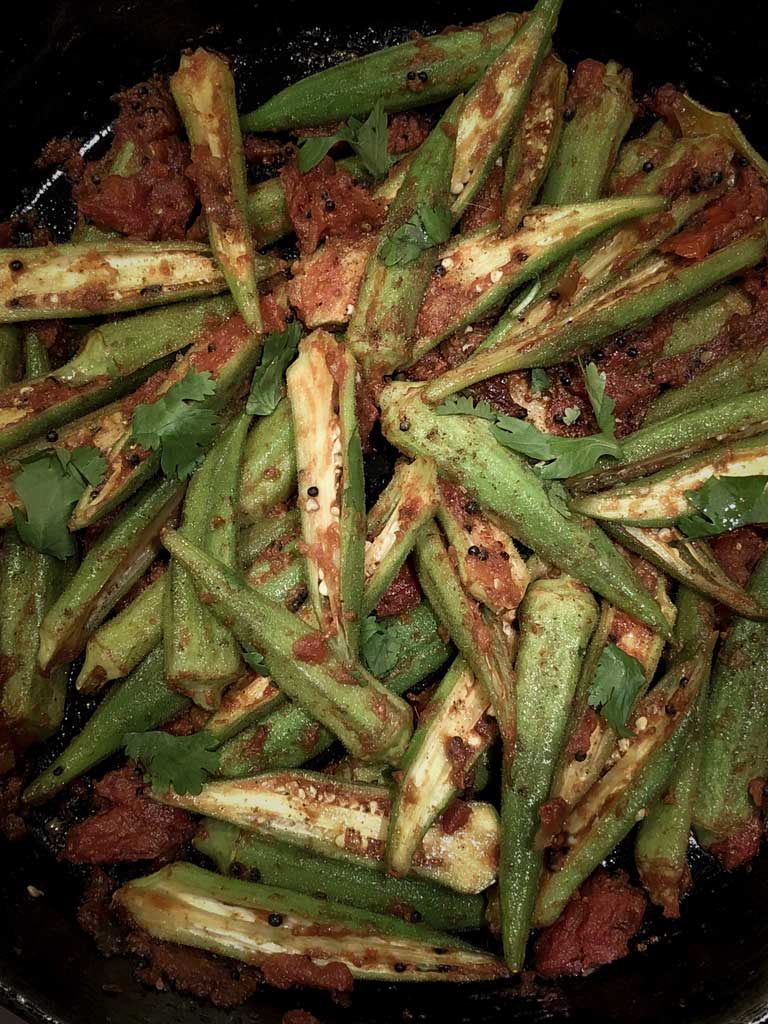 Learn to cook this Okra Curry now - easy Indian cooking.