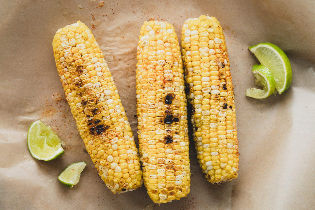 Grilled Chilli Lime Corn Recipe - Faces Places and Plates
